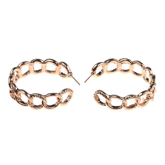 Zara | Jewelry | Zara Chain Hoops | Poshmark